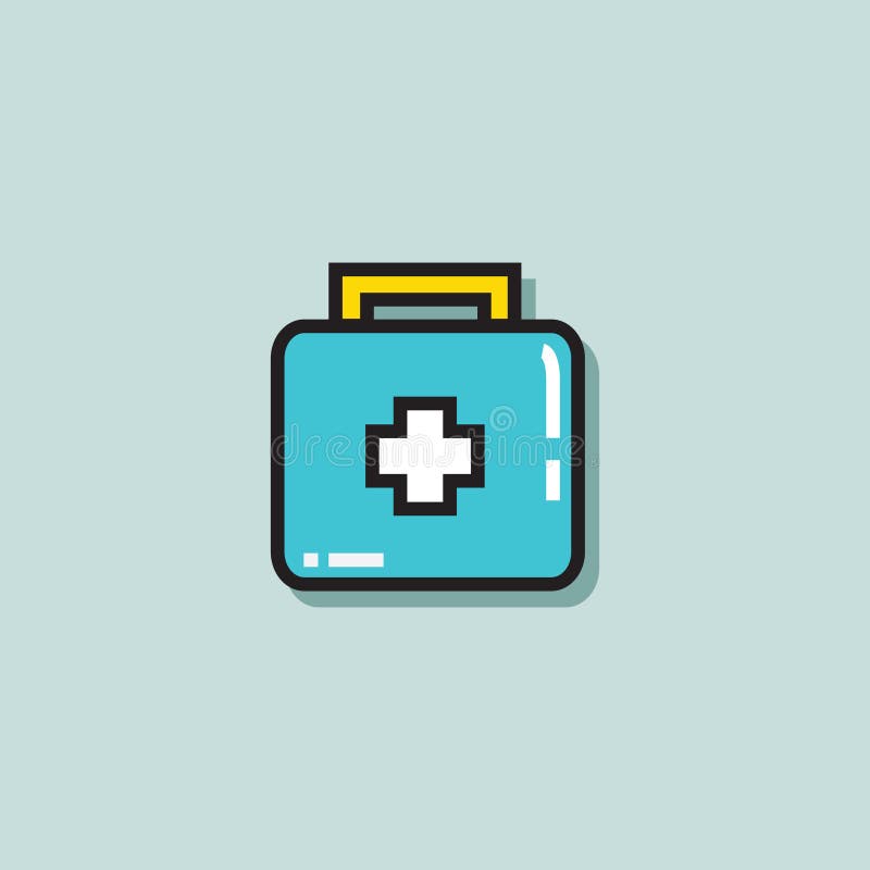 First Aid Box. Vector Illustration Decorative Design Stock Vector ...