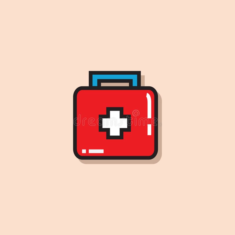 First Aid Box. Vector Illustration Decorative Design Stock Vector ...