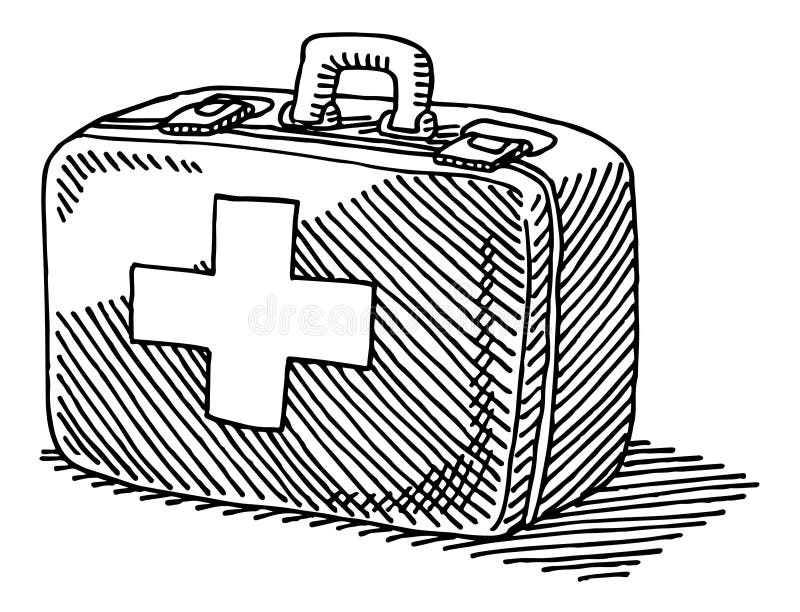 First Aid Case Drawing Stock Illustration Stock Vector - Illustration ...
