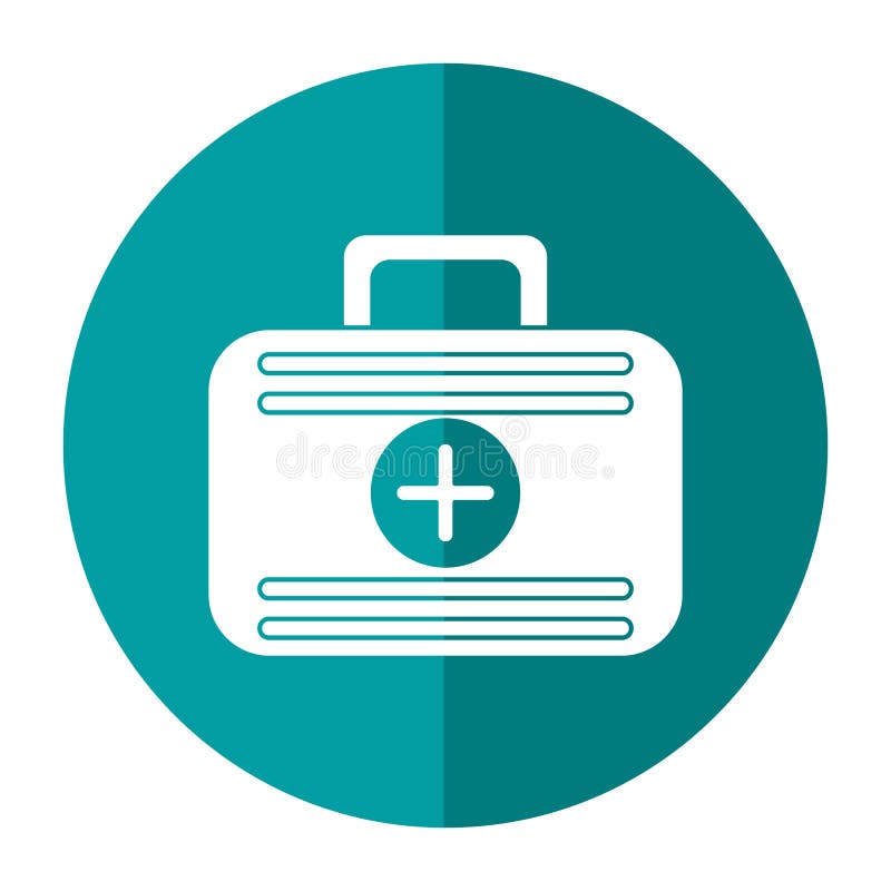 First Aid Case Medical Emergency Shadow Stock Vector - Illustration of ...