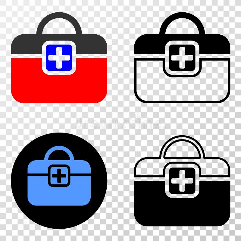 First-Aid Case Vector EPS Icon with Contour Version Stock Vector ...