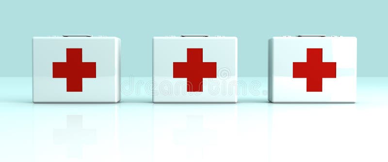 First aid cases stock illustration. Illustration of assistance - 12024101