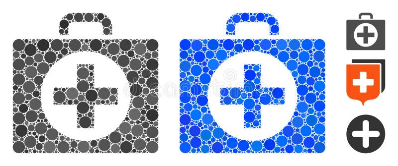 First Aid Composition Icon of Circle Dots Stock Illustration ...