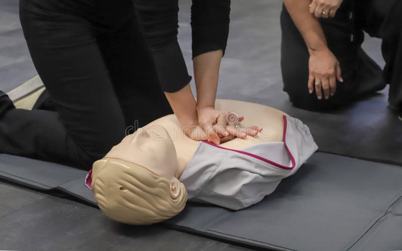 First Aid Course - Company Safety - Cardiac Massage - Basic Life Support Stock Image - Image of ...