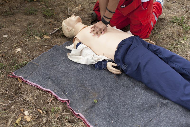 CPR and AED Training for Rescue and First Aid Editorial Photography ...