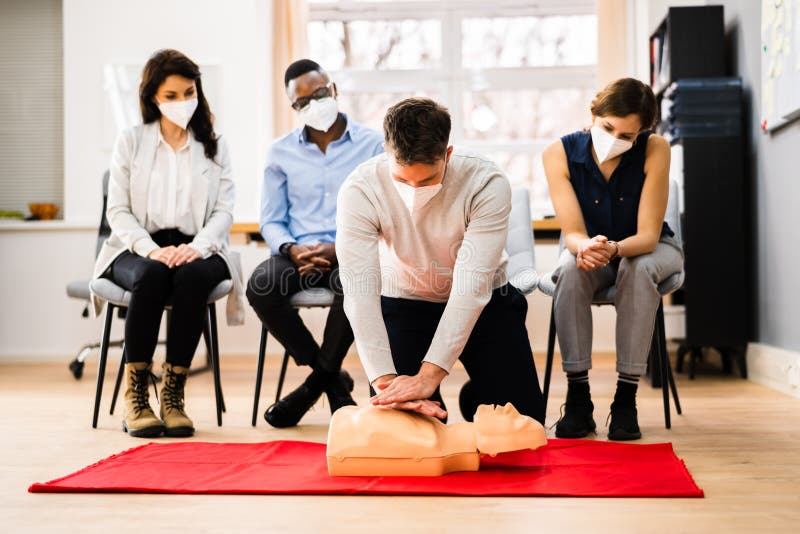 First Aid CPR Resuscitate Training Stock Image - Image of multiethnic ...