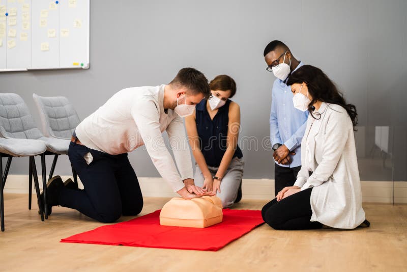First Aid CPR Resuscitate Training Stock Image - Image of multiethnic ...
