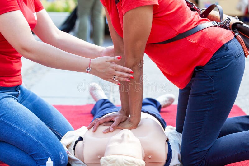 First aid and CPR training stock photo. Image of medical - 204669814
