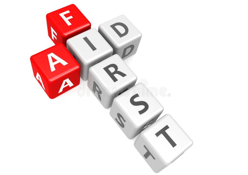 First aid in cube stock illustration. Illustration of button - 29027789