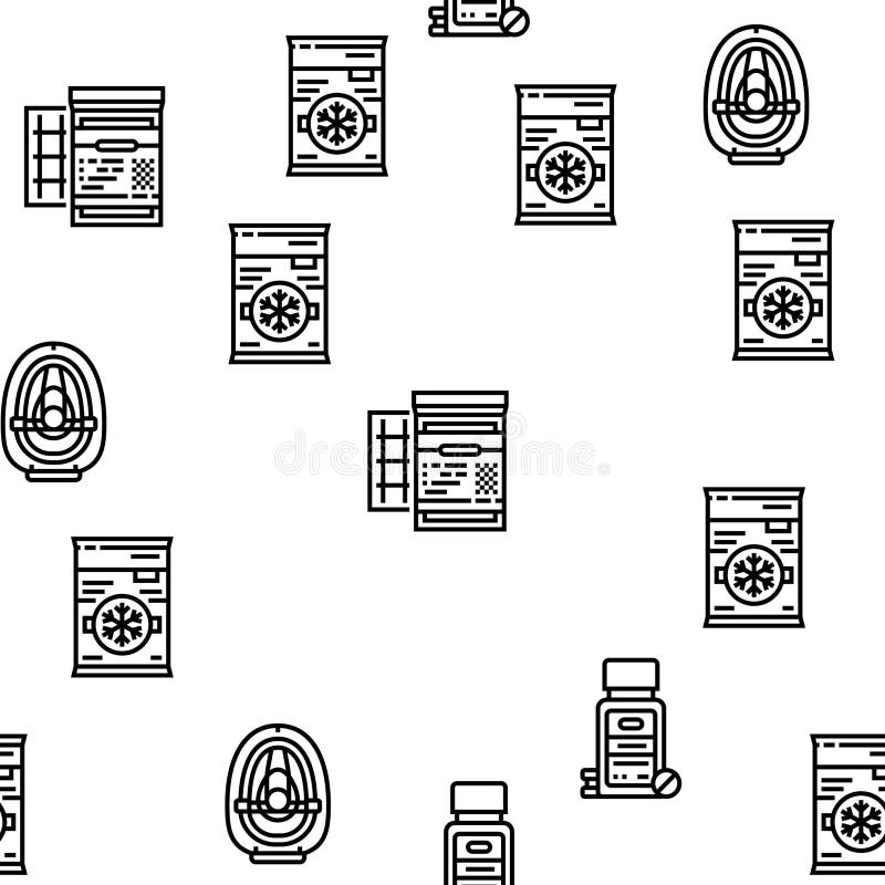 First Aid Emergency Medical Vector Seamless Pattern Stock Vector ...