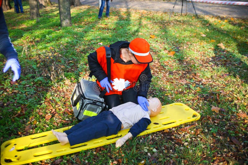 First Aid Exercises, Pulse Check Editorial Photography - Image of ...