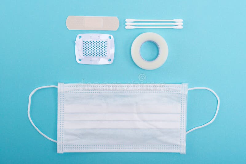 First Aid stock photo. Image of nurse, blue, gauze, object - 75605000