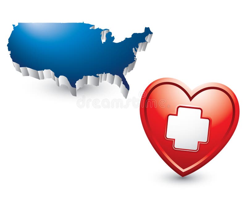First Aid Icon in a Heart by United States Icon Stock Vector ...