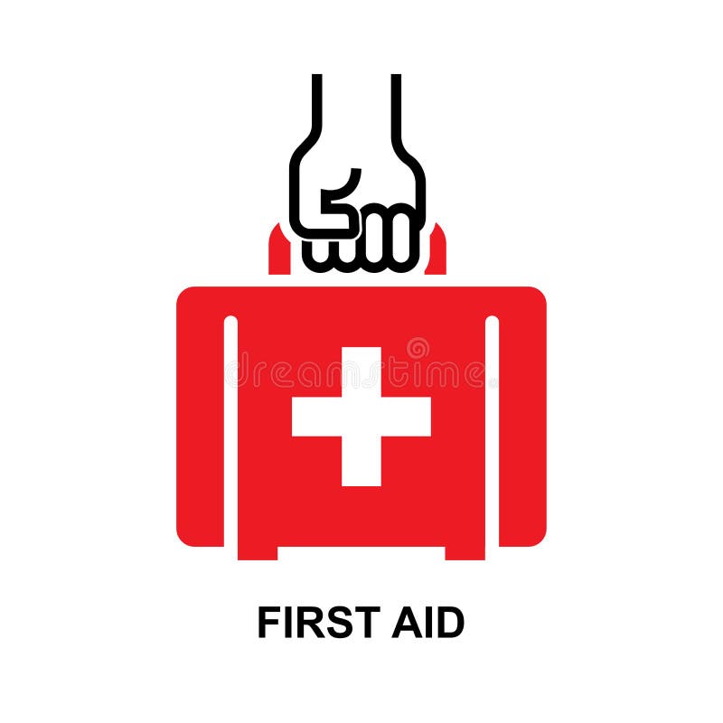 First Aid Icon Isolated on White Background Stock Illustration ...