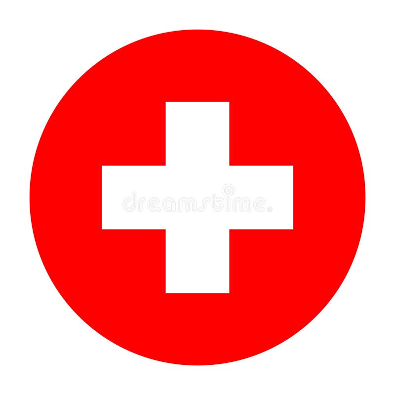 First Aid Icon, First Aid Sign, a White Cross Symbol on Red Background ...