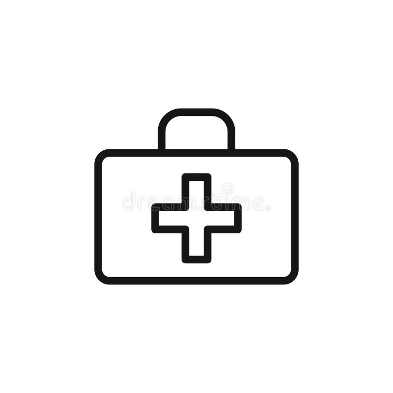 First Aid Icon Thin Line Art Isolated Stock Vector - Illustration of ...