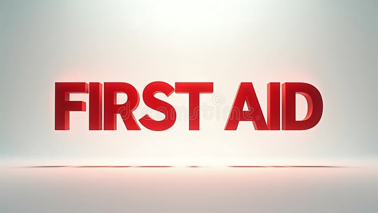 First Aid Instructions Presented in Bold Red Typography Against a Light ...