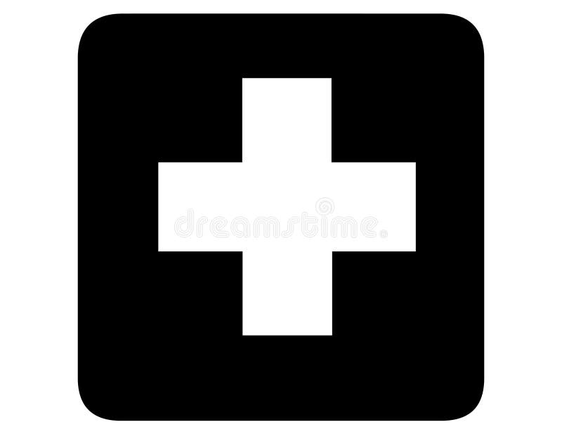 First Aid Inverted Symbol Version for Public Access System. Stock ...