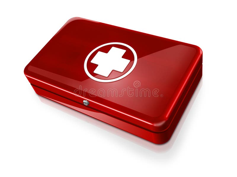 3d tooth and frist aid kit stock illustration. Illustration of cartoon ...