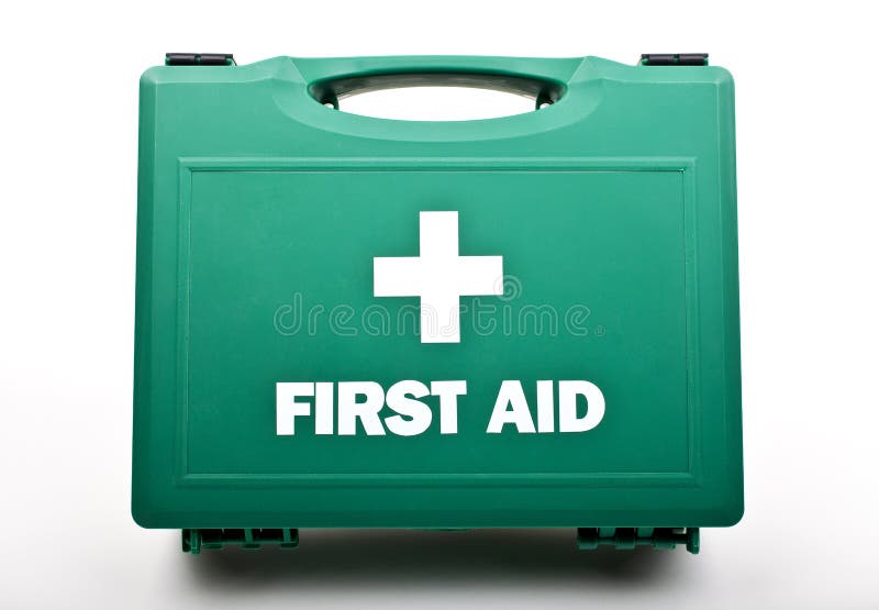 Green First Aid Kit Box stock image. Image of white, medical - 3307115
