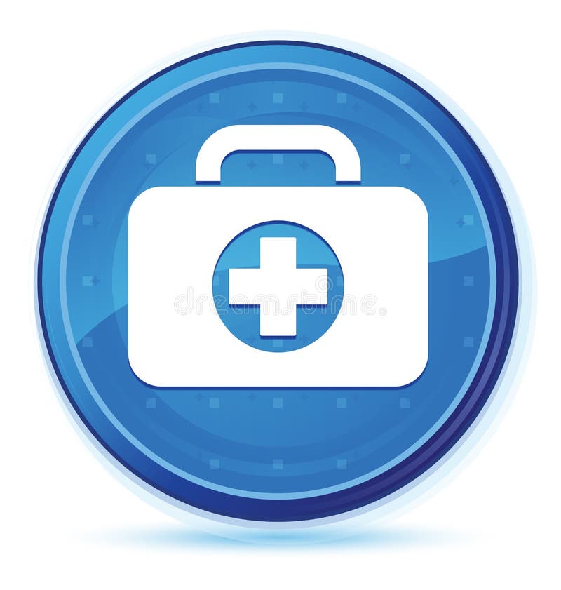 First Aid Kit Bag Icon Midnight Blue Prime Round Button Stock Vector ...