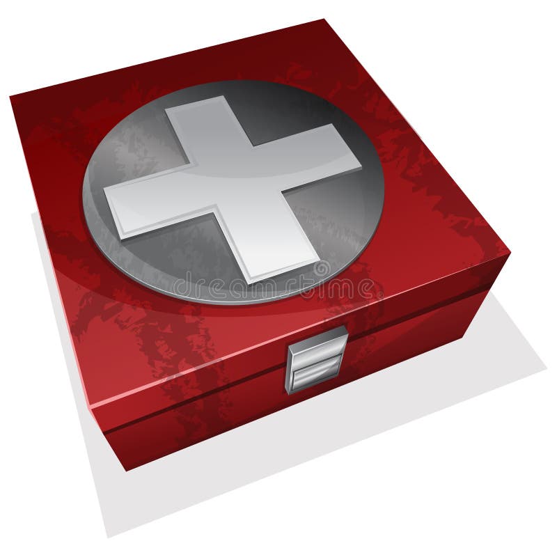 First aid kit box stock vector. Illustration of medicine - 34300312