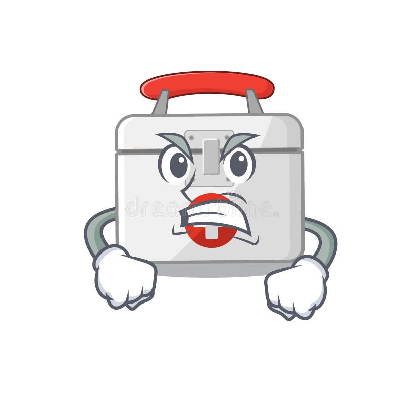 First Aid Kit Cartoon Character Design Having Angry Face Stock Vector ...