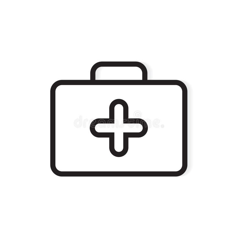 First aid kit case icon stock vector. Illustration of icon - 151614656