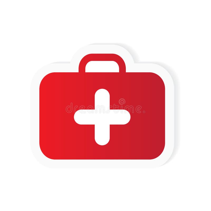 First aid kit case icon stock vector. Illustration of therapy - 151614887