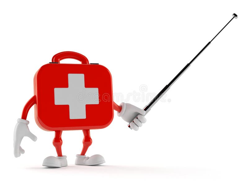First Aid Kit Character with Question Mark Stock Illustration ...