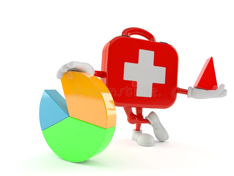 First aid kit with chart stock illustration. Illustration of diagram ...