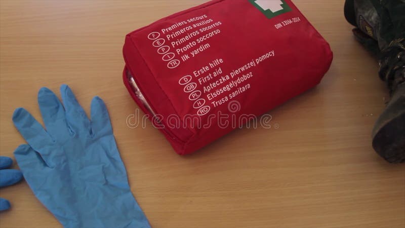 First Aid Kit Complete with a Boot that Could Indicate a Mountain ...