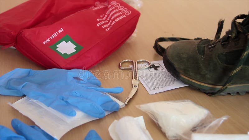 First Aid Kit Complete with a Boot that Could Indicate a Mountain ...