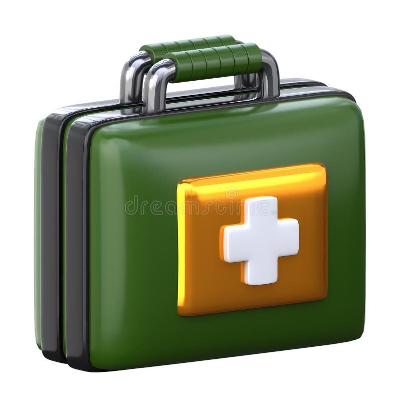 First Aid Kit 3D Icon stock illustration. Illustration of survival ...