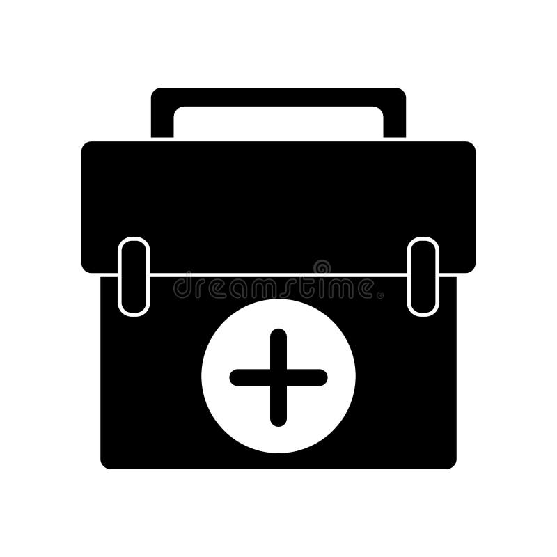 First Aid Kit Emergency Equipment Pictogram Stock Vector - Illustration ...