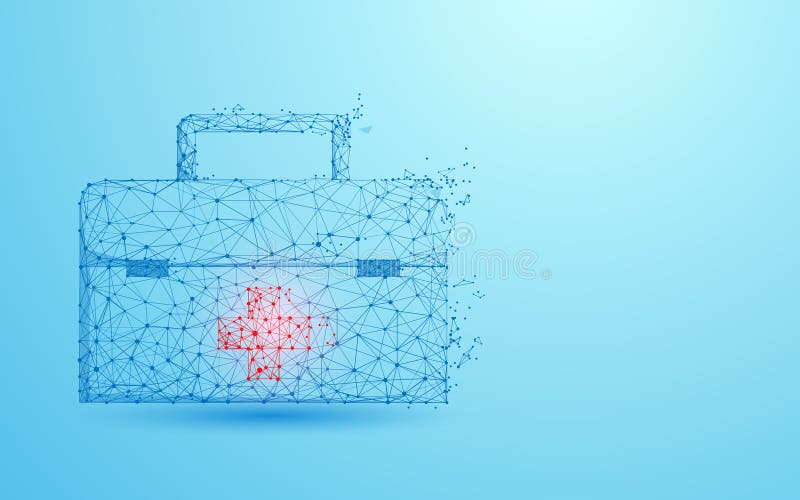 First Aid Kit Form Lines, Triangles and Particle Style Design ...