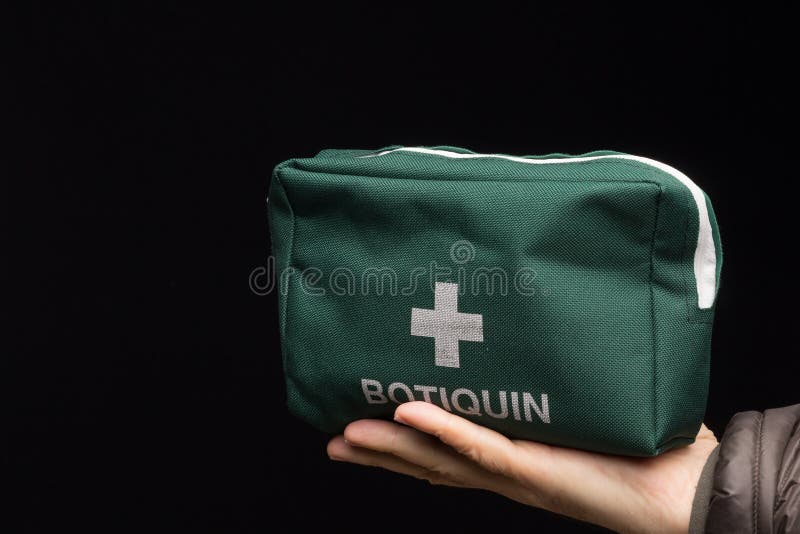 First Aid Kit, Green First Aid Kit Stock Photo - Image of backpack ...