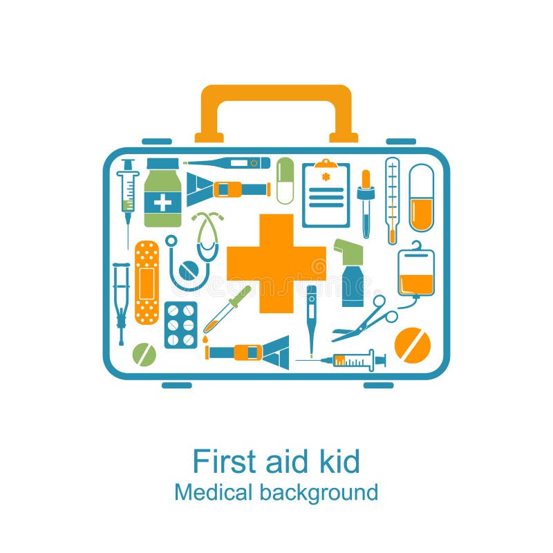 First Aid Kit in Hands Village Doctor Stock Vector - Illustration of ...