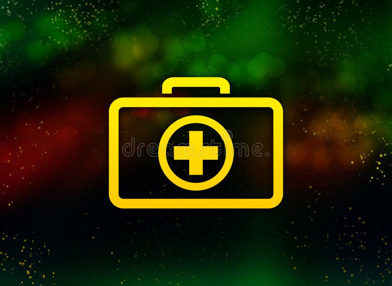 First Aid Kit Icon Abstract Colorful Background Bokeh Design ...