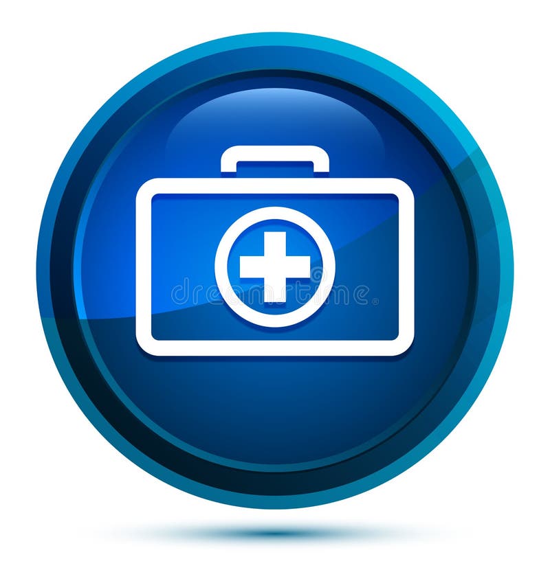 First Aid Kit Icon Elegant Blue Round Button Illustration Stock Vector ...