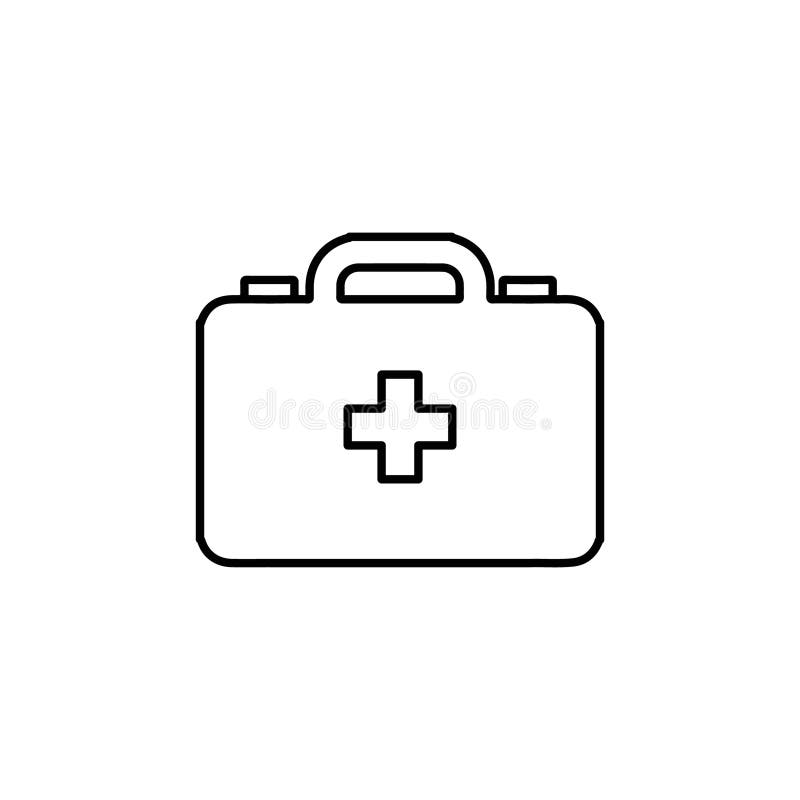 First Aid Kit Icon Flat Logo Isolated Symbol Stock Illustration ...