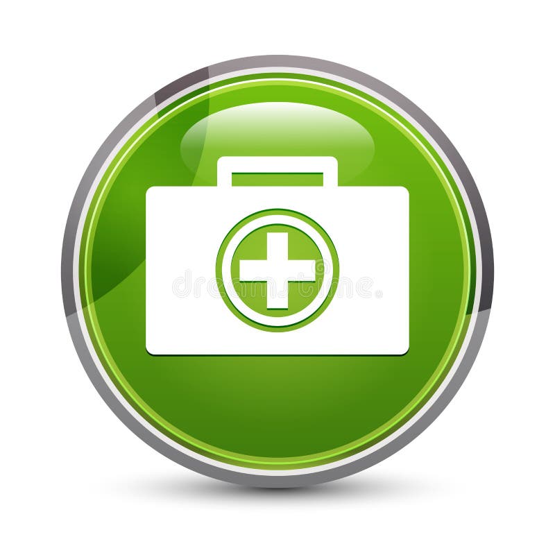 First Aid Kit Icon Elegant Green Round Button Vector Illustration Stock ...