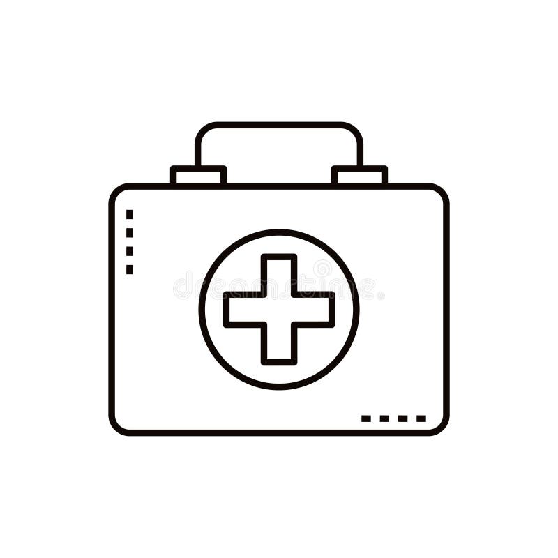 First Aid Kit Icon line stock vector. Illustration of hospital - 367886403
