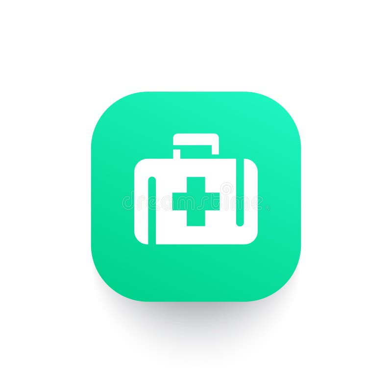 First Aid Kit Icon, Medicine Chest Symbol Stock Vector - Illustration ...