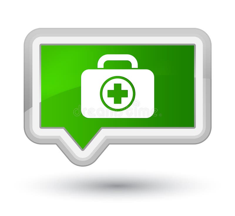 First Aid Kit Icon Prime Green Banner Button Stock Illustration ...