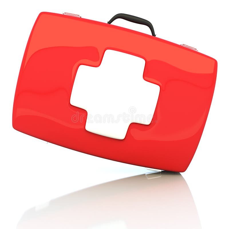 3d tooth and frist aid kit stock illustration. Illustration of cartoon ...