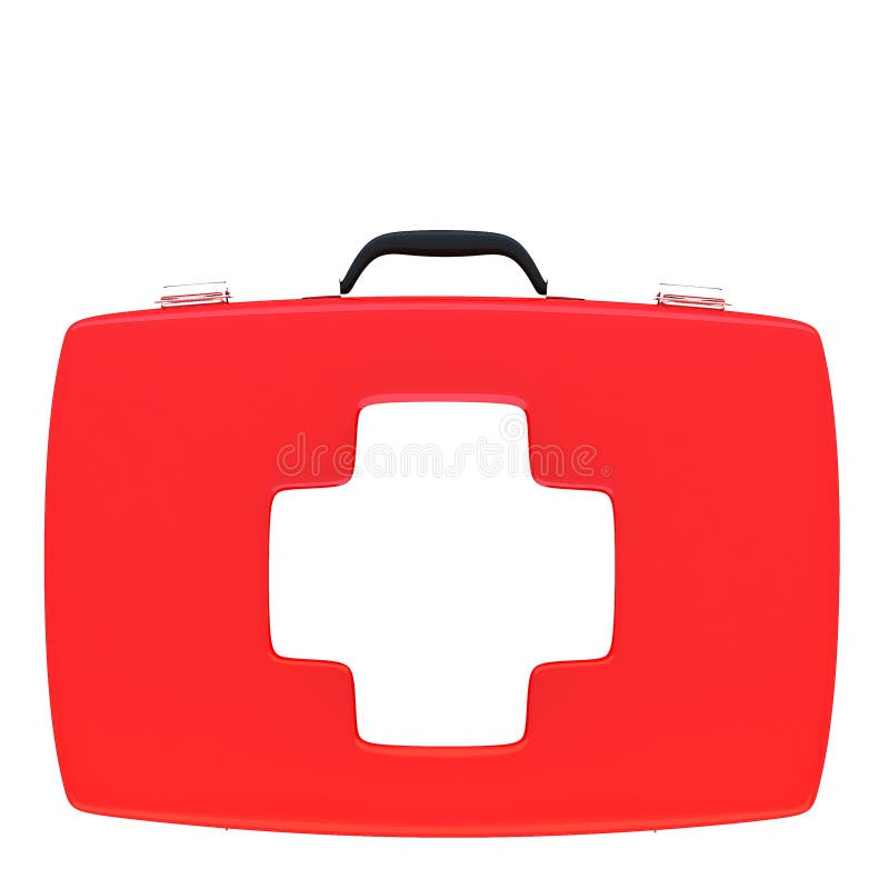 First Aid Kit Isolated on White Background Stock Illustration ...