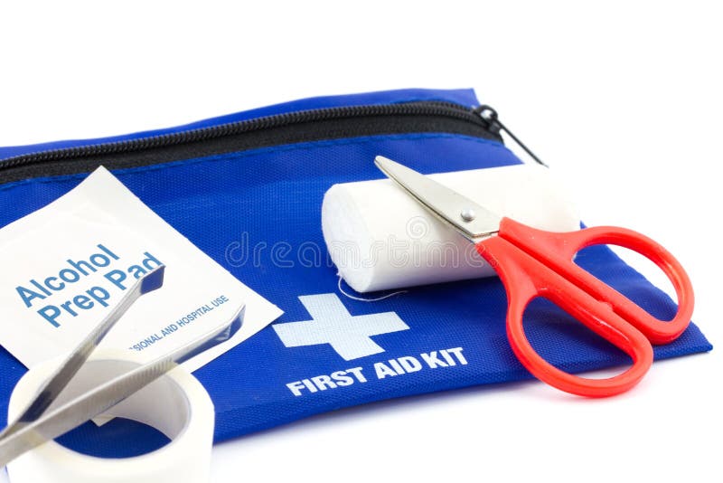 First Aid Kit with Medical Accessories Stock Image - Image of bandaid ...
