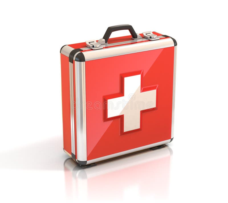 First Aid Kit - Medical Case 3d Illustration Stock Illustration ...