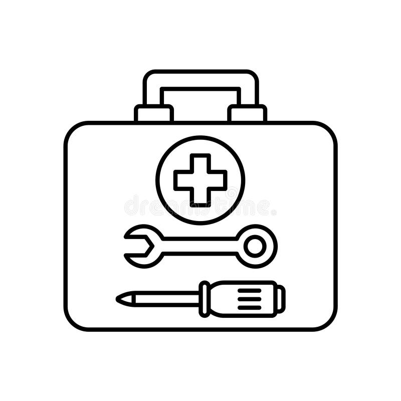 First Aid Kit Outline Vector Icon that Can Easily Edit or Modify. Stock ...
